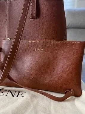 Polene | Bags | Polene Cyme Mini Tote In Cognac | Poshmark